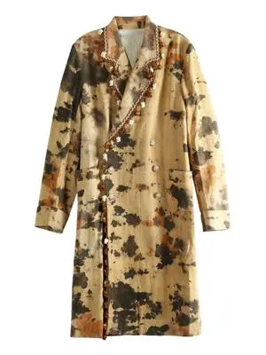 COMMUNS Spotted Textured Coat - Brown
