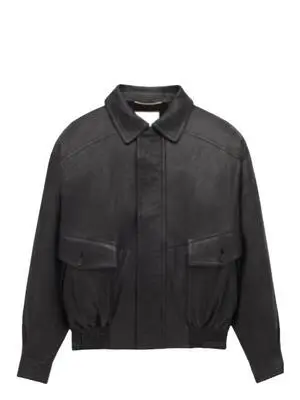 Saint Laurent Zip-up Bomber Jacket - Black