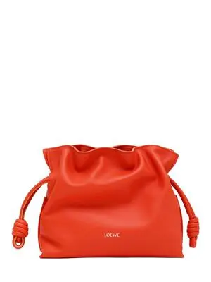 Loewe Flamenco Mini Clutch In Nappa Calfskin - Red