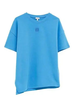 Loewe Asymmetrical T-shirt With Anagram Logo - Blue