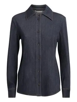 Max Mara Denim-effect Shirt - Navy