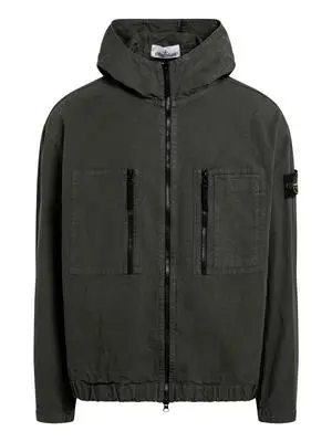 Stone Island Cotton Zip-up Jacket - Gray