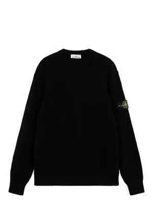 Stone Island Wool Crewneck Sweater - Black