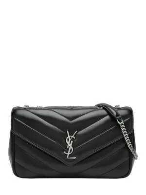 Saint Laurent Loulou Medium Quilted Lambskin Leather Bag - Black