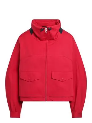 Loewe Cropped Cotton And Silk Gabardine Jacket - Red