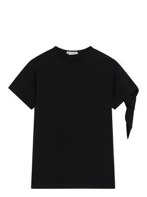 JW Anderson Knotted-sleeve Cotton T-shirt - Black