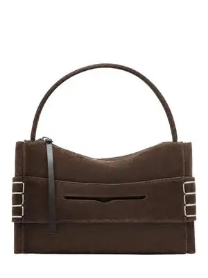 JW Anderson Loafer Bag In Suede And Calf Leather - Brown