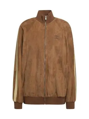Miu Miu Waxed Suede Leather Jacket - Brown