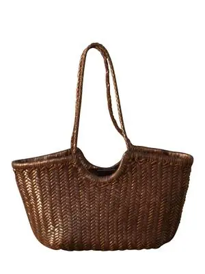 RIMINI Vittoria Woven Leather Handbag - Brown