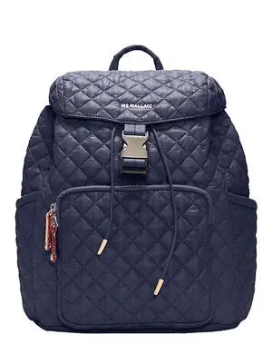 Mz Wallace Quilted Nylon Backpack - Dawn