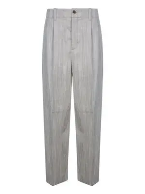 GOLDEN GOOSE Wool Jogging Pants - Grigio