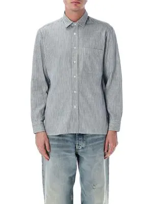 SALVATORE PICCOLO Tahiti Striped Cotton Button-down Shirt - Blu