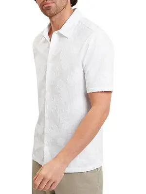 Ted Baker London Michy Regular Fit Jacquard Shirt - White