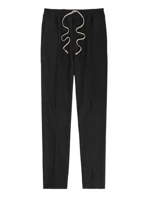 Rick Owens Slim-leg Stretch-wool Sweatpants - Black