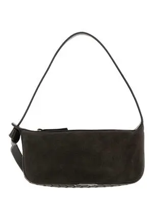 Bottega Veneta Dark Suede And Nappa Leather Nodo Shoulder Bag - Brown