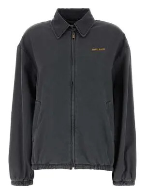 Miu Miu Zip Up Bomber Jacket - Gray