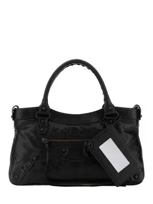 Balenciaga Lamb Leather Handbag - Black
