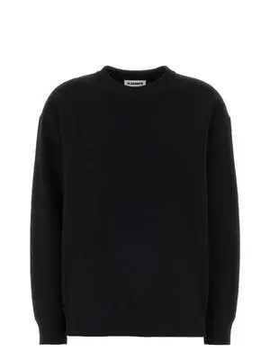 JIL SANDER Cotton Crewneck Sweatshirt - Black