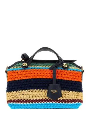 Fendi Embroidered Crochet Mini The Way Soft Handbag - Multicolor