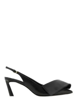 Givenchy Leather Twisted Ribbon Pumps - Black