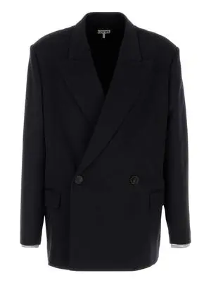Loewe Navy Wool Blend Blazer - Blue