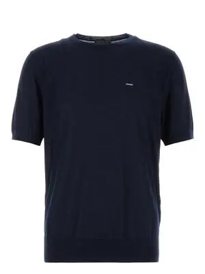 Prada Navy Virgin Wool Sweater - Blue