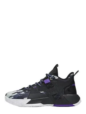 ANTA Speedy 2 Athletic Sneakers - Black/purple/white