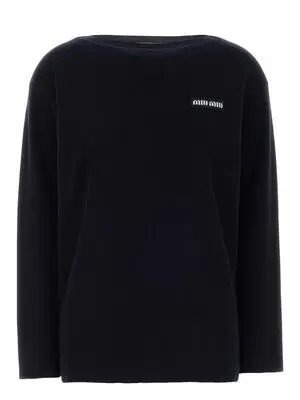 Miu Miu Miu Miu Oversize Wool Sweater Blue
