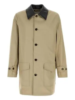 Burberry Cappuccino Cotton Meadowbank Overcoat - Brown