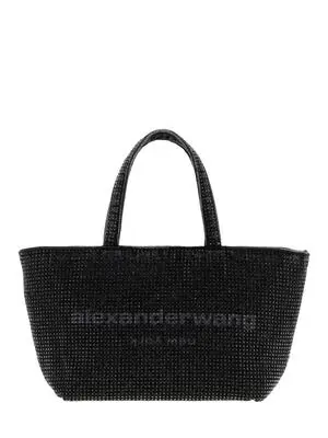Alexander Wang ALEXANDER WANG Embellished Denim Small Punch Handbag Black