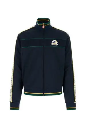 Casablanca Navy Tech Fabric Track Jacket - Blue