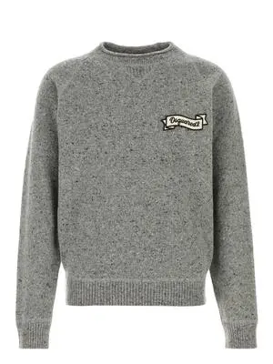 Dsquared2 Melange Wool Blend Sweater - Gray