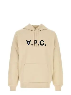 A.p.c. Sand Stretch Cotton Sweatshirt With Logo - Brown