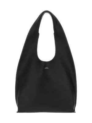 A.p.c. Le Neige Leather Shoulder Bag - Black