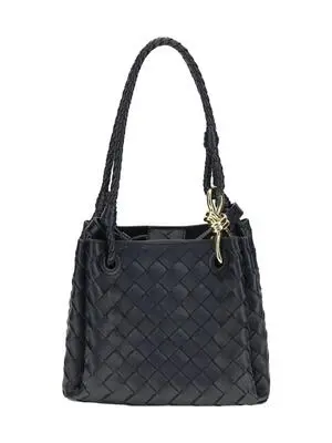 Bottega Veneta Mini Woven Leather Bag - Blue