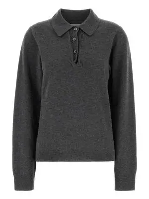 MAISON MARGIELA MAISON MARGIELA Graphite Wool Polo Shirt
