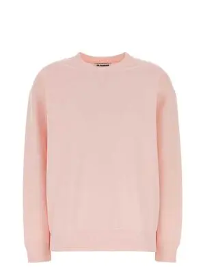JIL SANDER Cotton Crewneck Sweatshirt - Pink