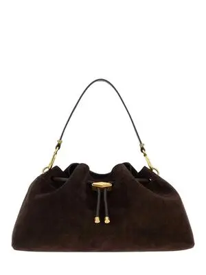 JIMMY CHOO Suede Bon Bon Bucket Bag - Brown
