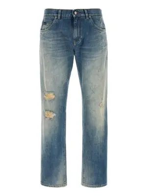 Dolce & Gabbana Distressed Denim Jeans - Blue