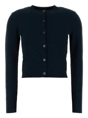 Gucci Navy Knit Cardigan - Blue