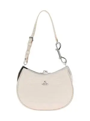VIVIENNE WESTWOOD Vivienne Westwood Ivory Leather Charm Frame Purse Shoulder Bag White