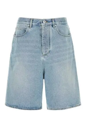 Bottega Veneta Light Wash Denim Bermuda Shorts - Blue