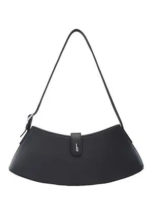 BEHNO Ruth Mini Saffiano Leather Shoulder Bag - Black