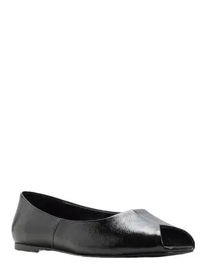 Aldo ALDO Peep Toe Flat Black