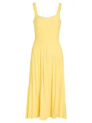 Staud Ellison Knit Midi Dress - Yellow