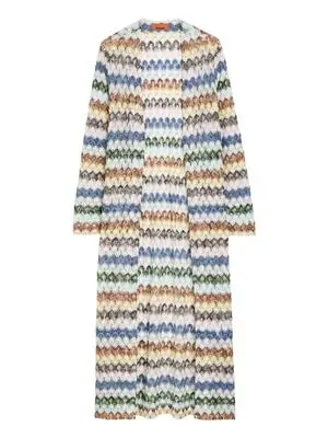 Missoni Chevron Metallic-knit Cardigan - Multicoloured 1
