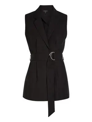 Rag & Bone Mandi Belted Woven Vest - Black