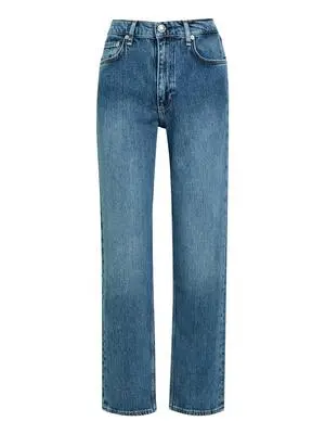 Rag & Bone Rag & Bone Harlow Ankle Straight-Leg Jeans Blue