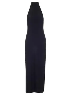 Norma Kamali High-neck Open-back Maxi Dress - Black