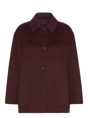 Max Mara Single-breasted Coat - Deep Red